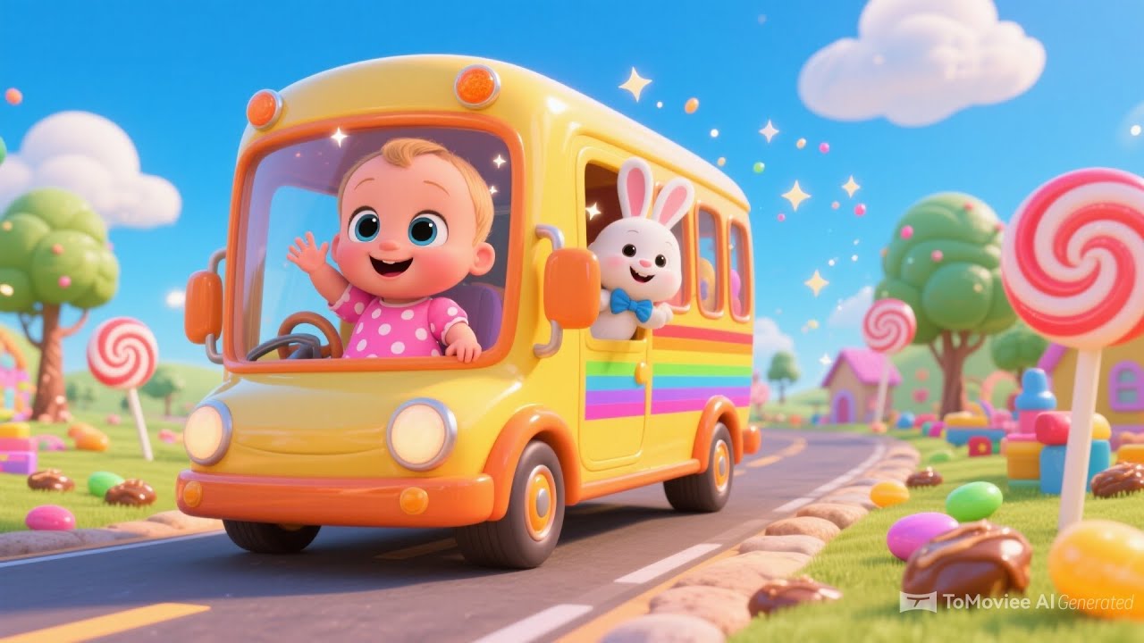 Baby Bus Full of Candy Friends 🍬 | Sweet Fun Rhyme for Kids | Baby Mia ...