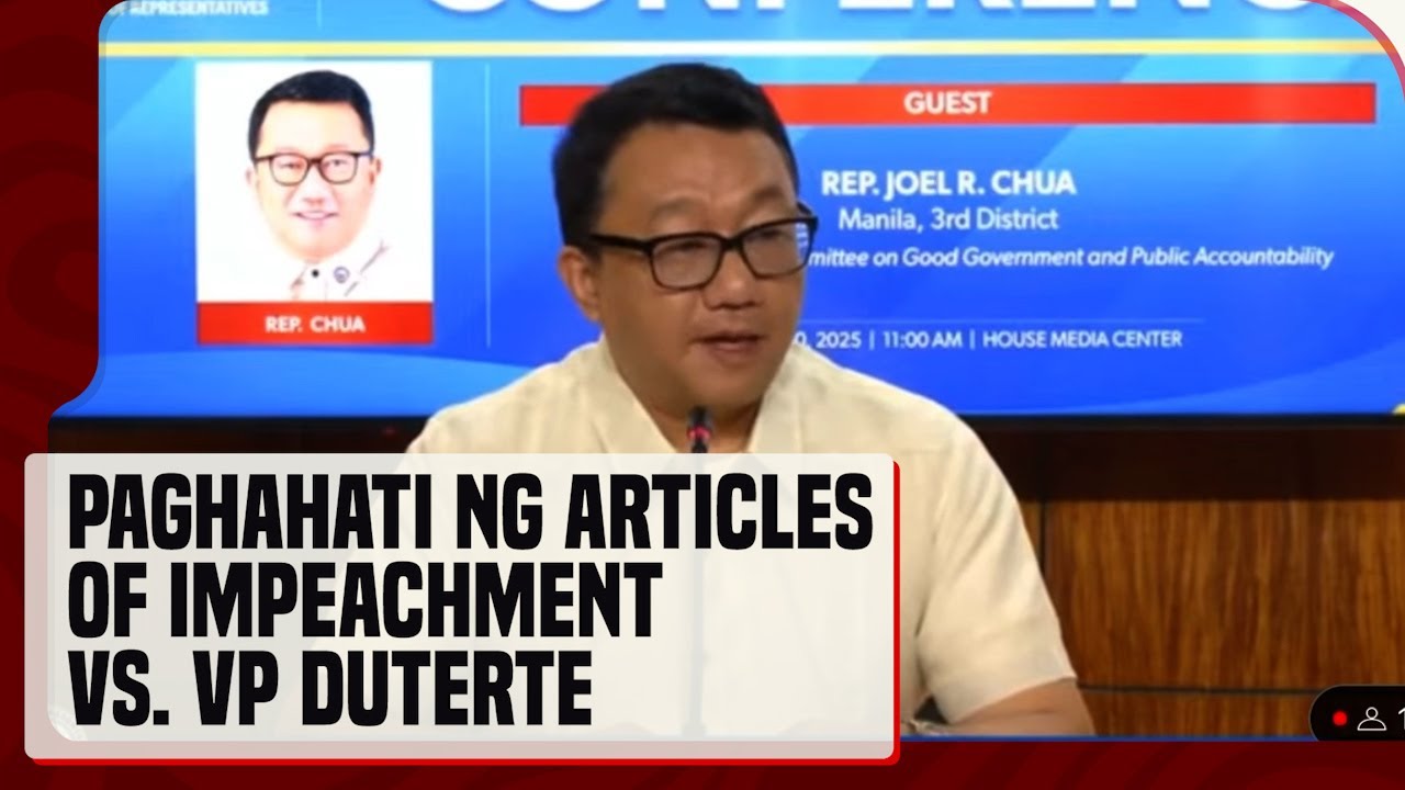 Articles of impeachment vs VP Sara Duterte, pinaghatian na ng House ...