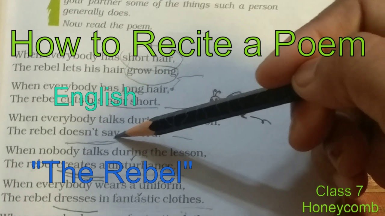 Poem 2 Class 7 Honeycomb, The Rebel | Poem Recitation and Points to ...