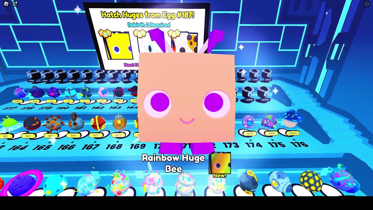 Hatching Rainbow Huge Bee in Pet Simulator 99 PS99 ROBLOX - YouTube