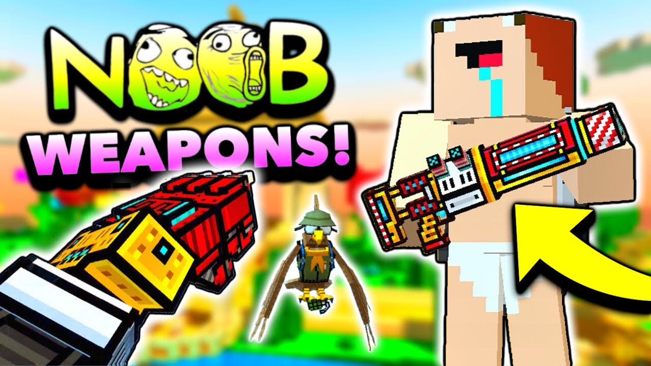 The MOST NOOB WEAPONS in Pixel Gun 3D... (Don't Use These) - YouTube