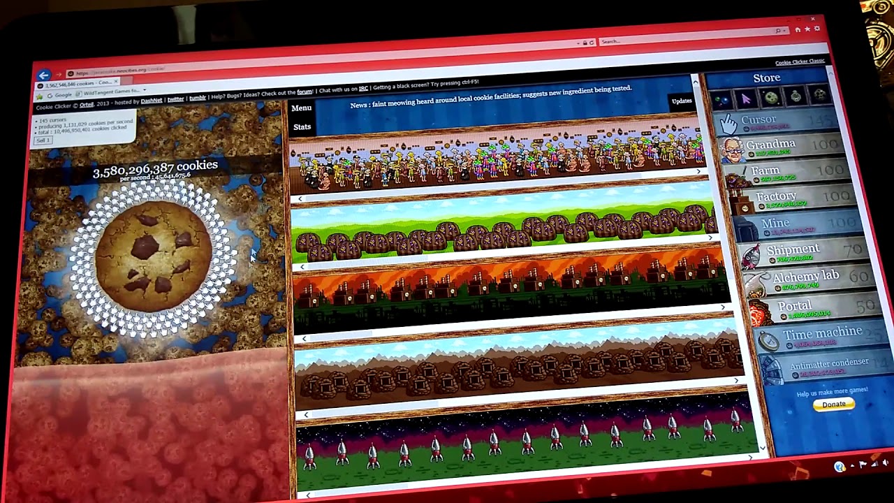 Playing 🍪 clicker. - YouTube