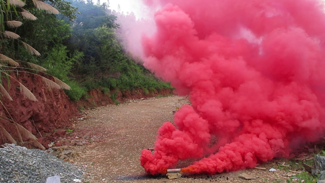 FPS030 Red smoke in two sides 50сек - YouTube