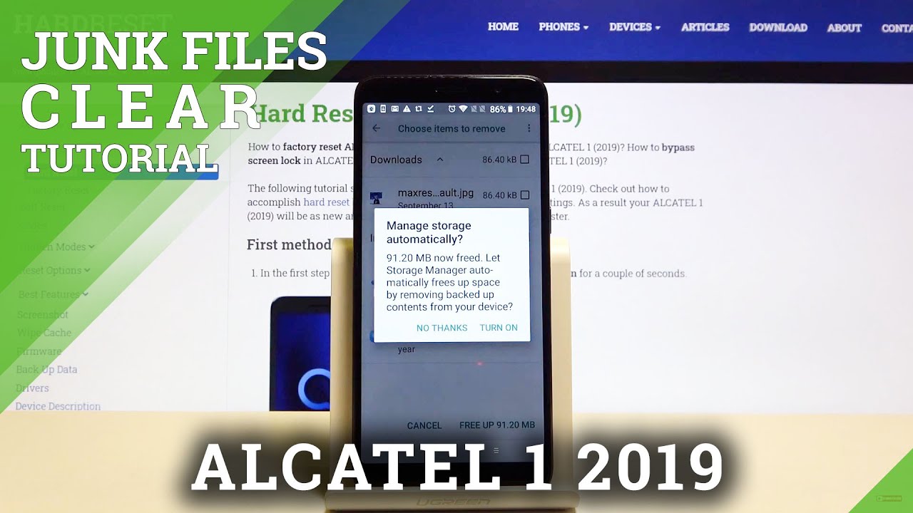 How to Clean Storage of Alcatel 1 2019 – Delete Junk Files - YouTube
