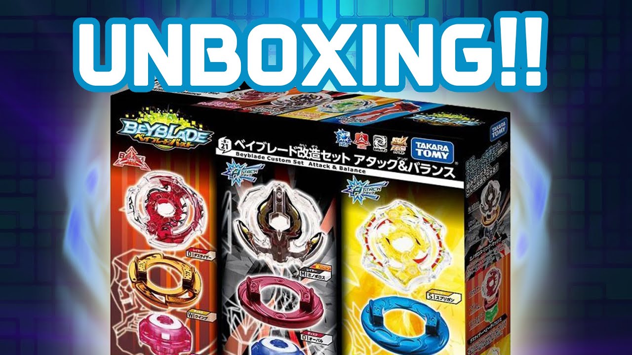 Unboxing!! B-21 Beyblade Custom Set Attack & Balance - YouTube