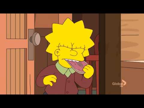 Lisa is eating a raw pork chop and like it! - YouTube