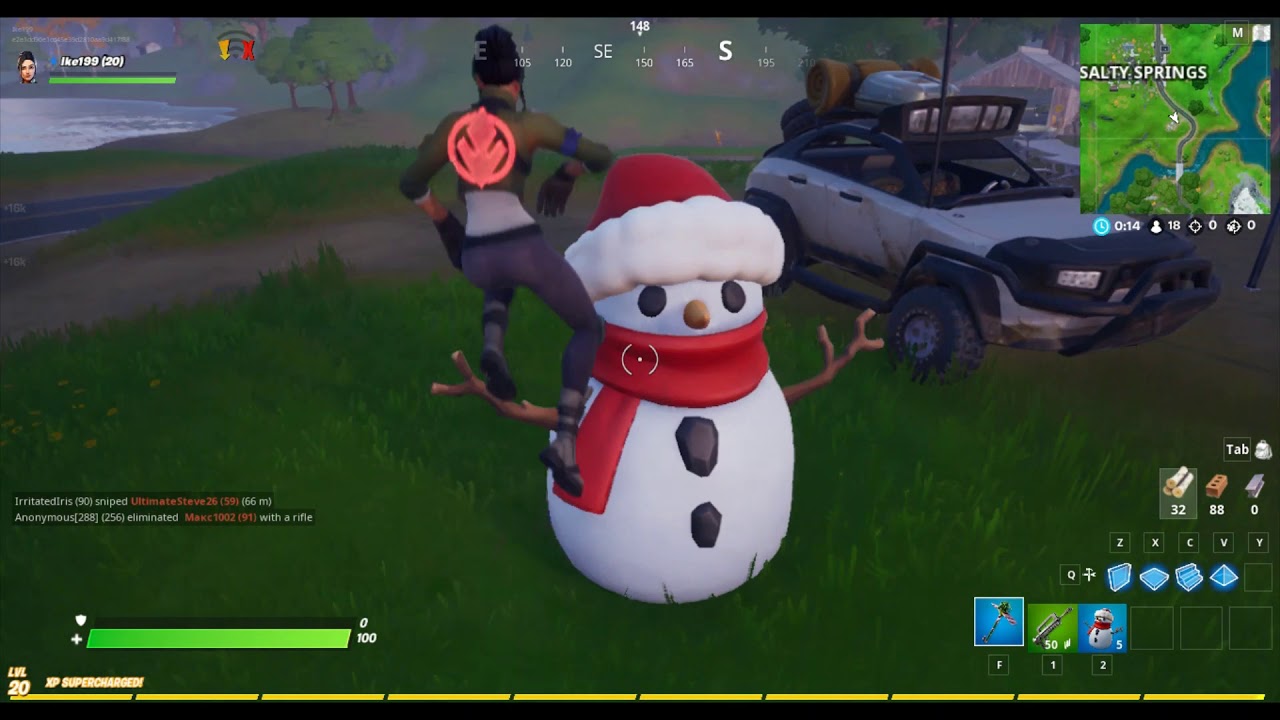 Fortnite snowman - YouTube