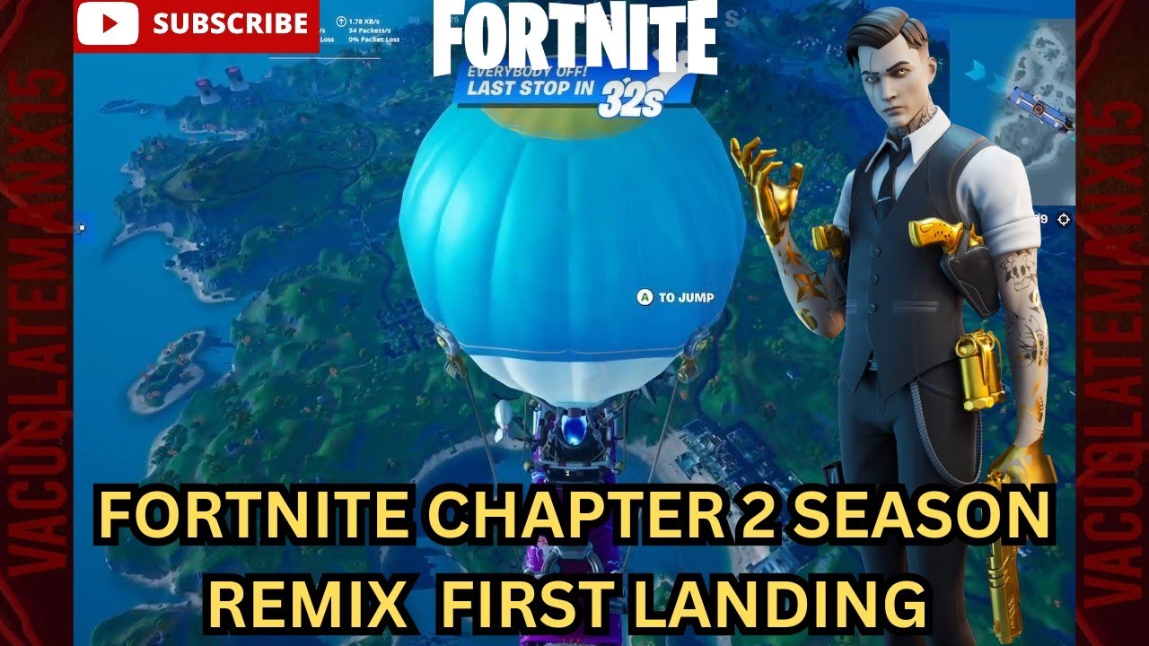FORTNITE CHAPTER 2 SEASON REMIX FIRST LANDING AND ELIMS - YouTube