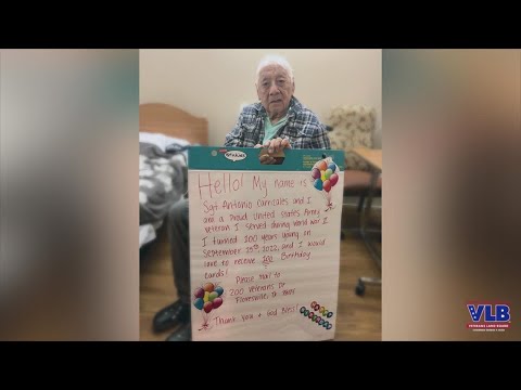 Texas veteran turning 100 wants 100 birthday cards - YouTube