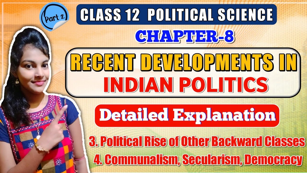 Recent developments in Indian politics class 12 | political science ch ...