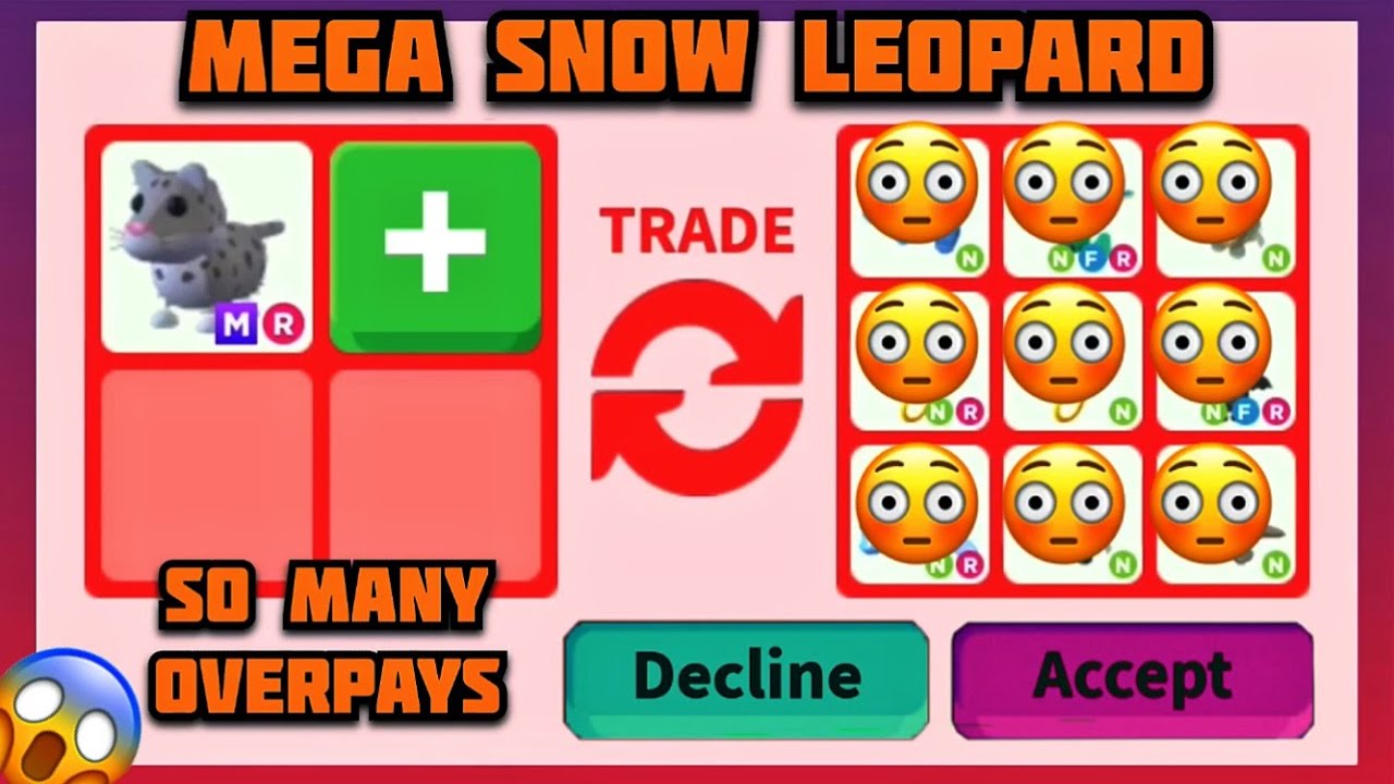 15 QUICK OFFERS - MEGA NEON SNOW LEOPARD (BIG WINS😍) - Adopt Me Rich ...