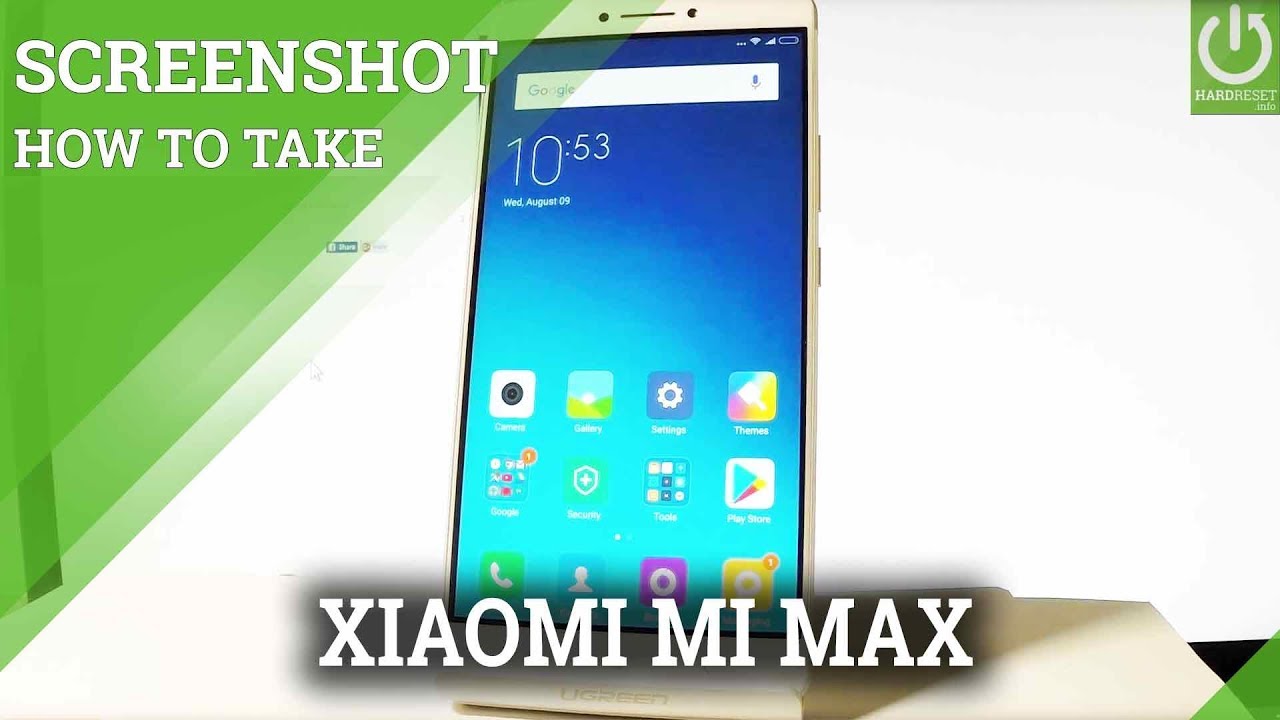 How to Take Screenshot in XIAOMI Mi Max - MIUI Capture Screen Method ...