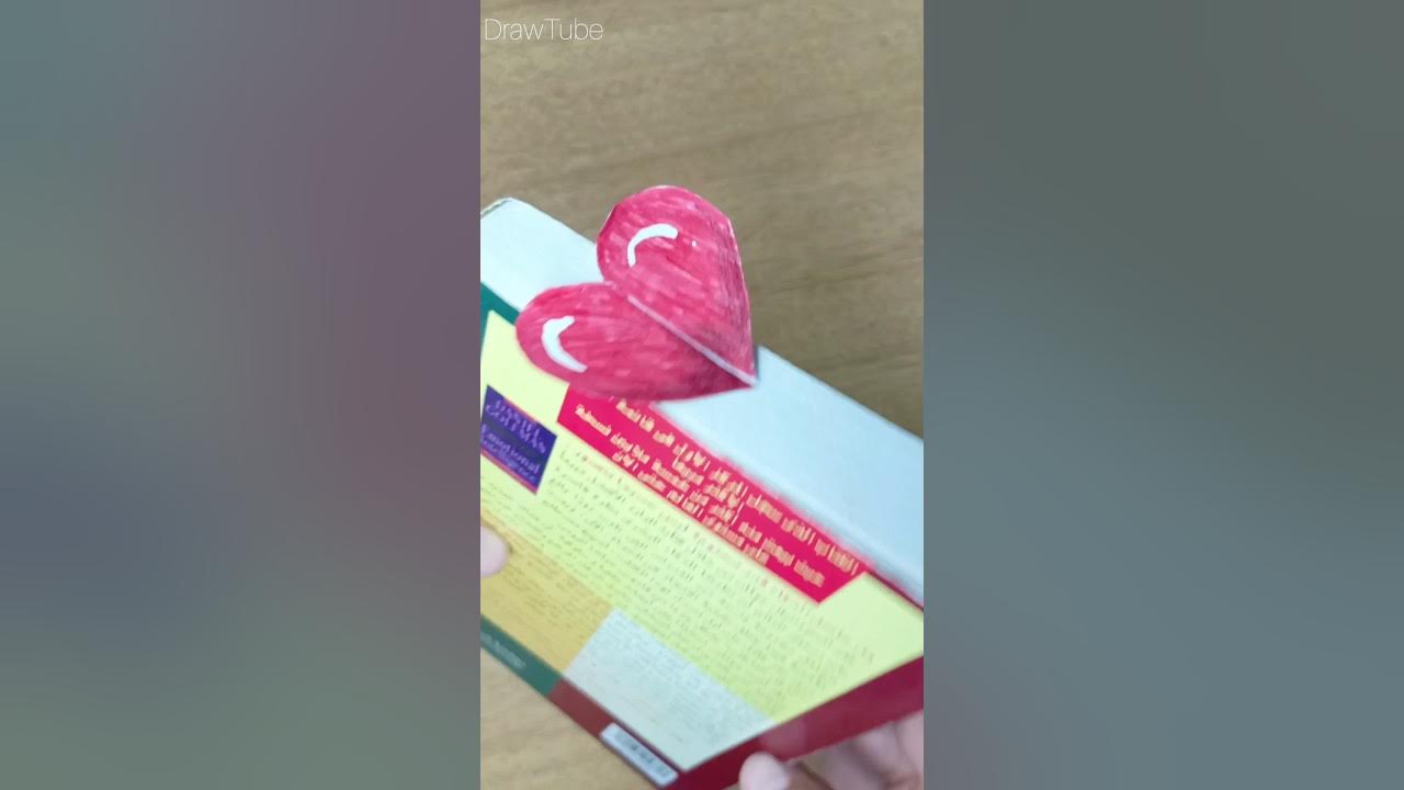 How To Make A Heart Book Mark Step by step Tutorial - YouTube