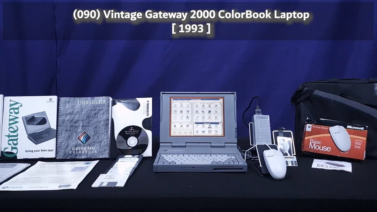 (090) Vintage Gateway 2000 ColorBook Laptop [ 1993 ] - YouTube