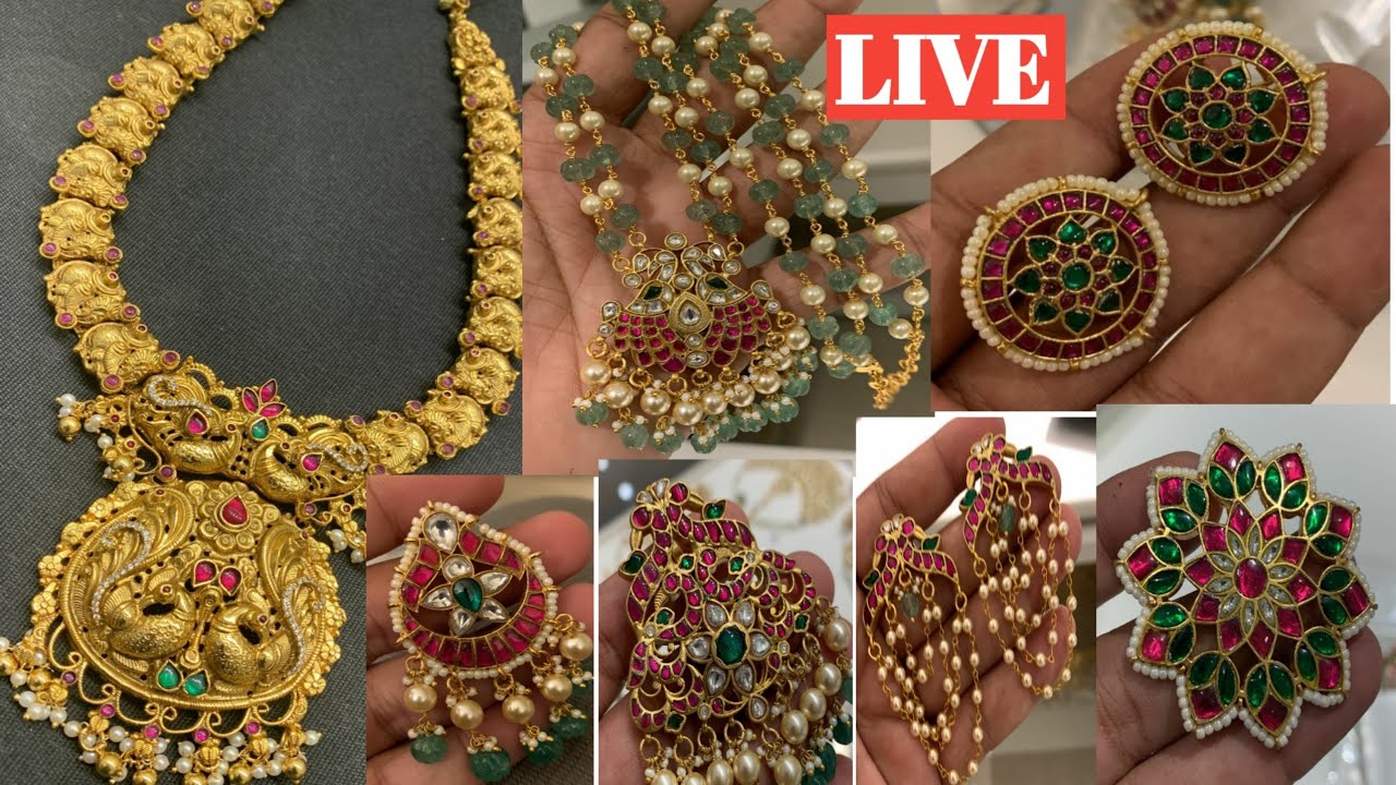 Jadav kundan collections || Studs,Lockets,Beads Chains|| @ 8660767909 - YouTube