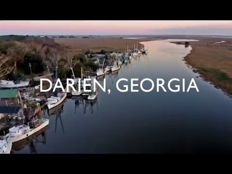 View from the skies of Darien, Georgia. - YouTube