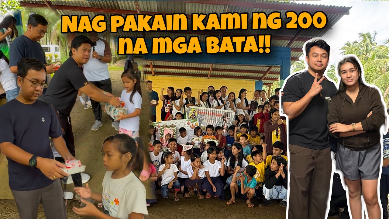 FEEDING SA 200 NA MGA BATA!! MAAGANG PAMASKO! - YouTube