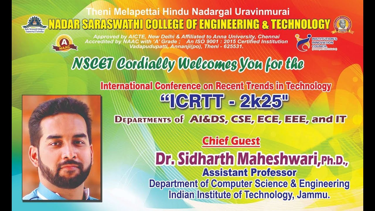 NSCET - CIRCUIT BRANCH - ICRTT'25 - CONFERENCE LIVE @ 02.05.25 - YouTube