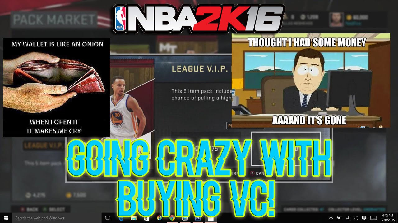 NBA 2K16 Xbox One MyTeam 75K VC Pack Opening | Too Much Money On VC ...