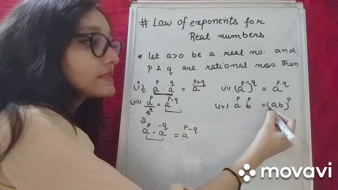 Law of Exponents of Real Numbers, Class-9th - YouTube