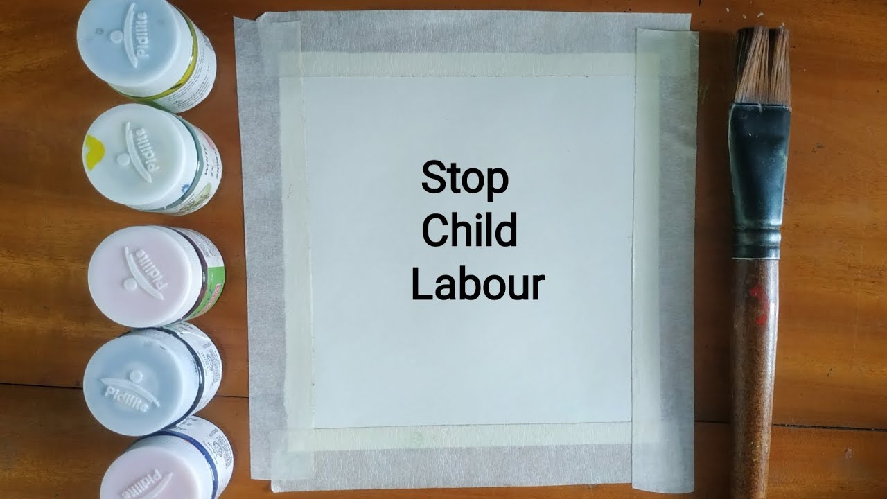 Child labour drawing/End child labour poster/world day Against child ...