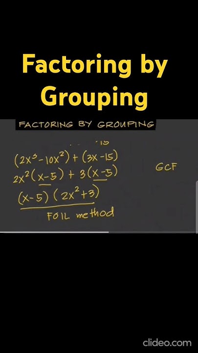 ALGEBRA: Factoring by Grouping #maths #education #algebra - YouTube