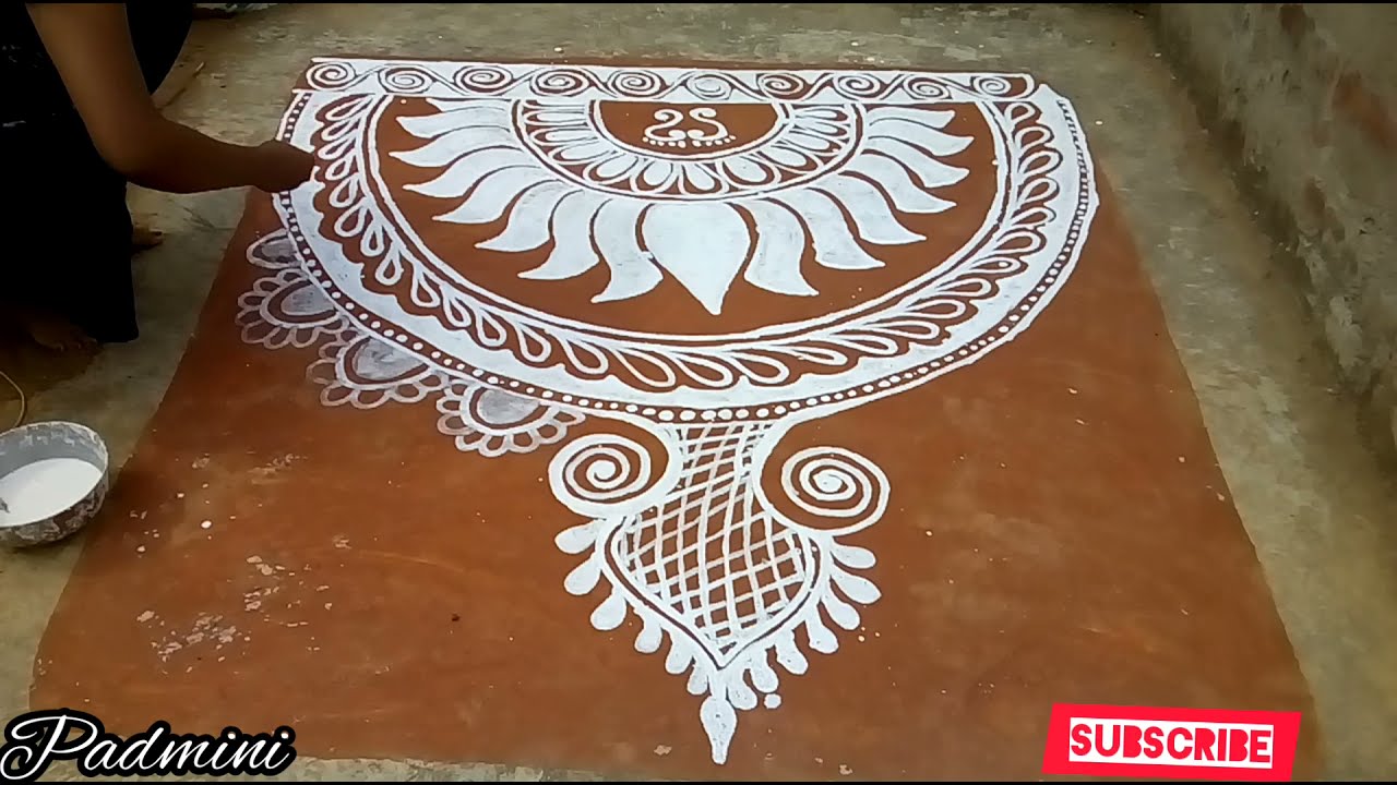 Manabasa gurubara padma fula jhoti design/laxmipuja jhoti#jhoti # ...