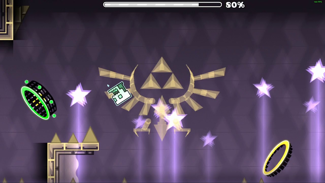 Gold Temple (Medium Demon) by Serponge | 38,000 stars | Geometry Dash 2 ...