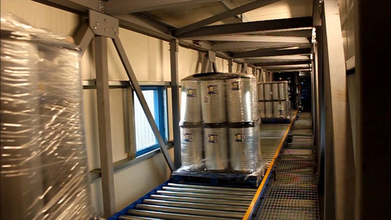 Pallet elevator and conveying system - YouTube