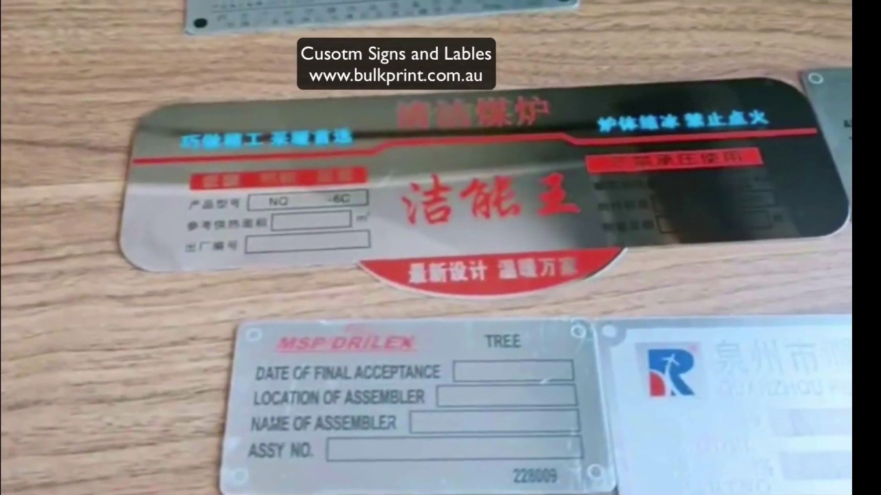 Custom Equipment Sign，Label and Tags - YouTube