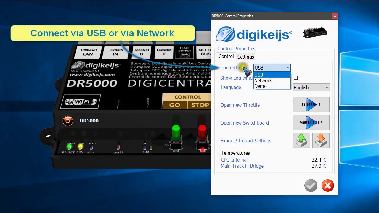 Digikeijs DR5000 02 Control Properties and Settings - YouTube