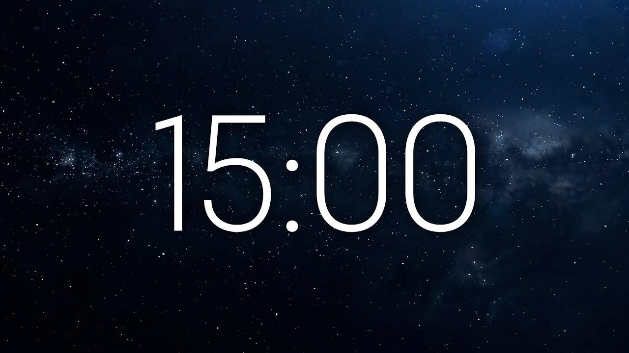 15 Minute Timer | Night Stars Background | Relax Music - YouTube