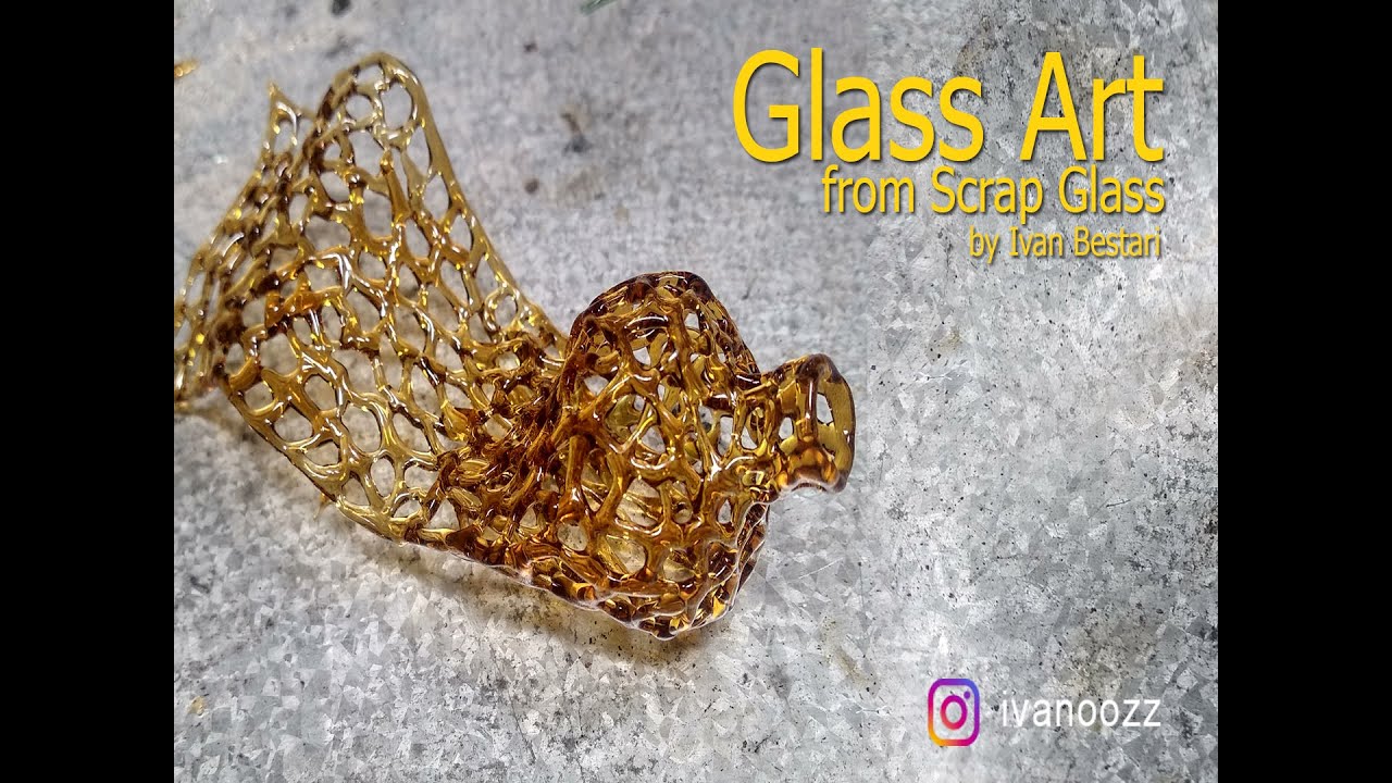 Squeezed Paint Tube, made from scrap glass - glass art by Ivan Bestari ...
