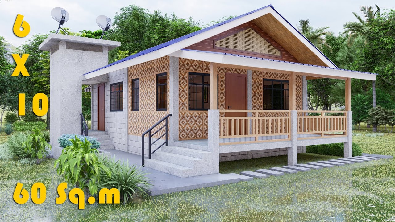 Beautiful And Modern 6x10m Simple Amakan House Tour | 60 Sq.m. - YouTube