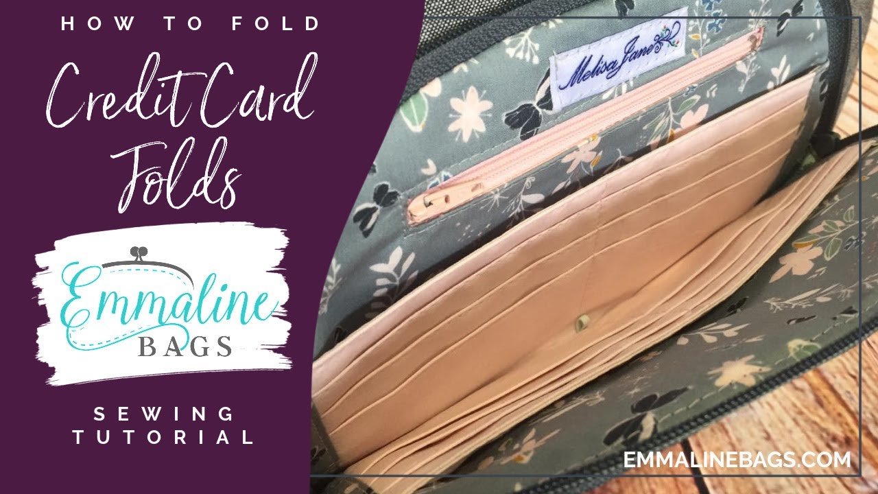 How To • Fold Fabric for Credit Card Slots in your Emmaline Patterns ...