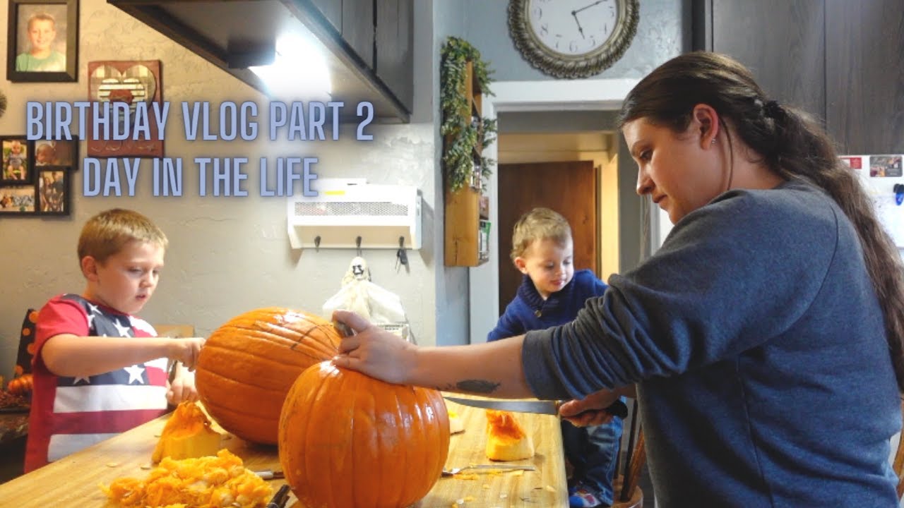 BIRTHDAY VLOG Part 2 | Pumpkin Carving | Making Sushi - YouTube