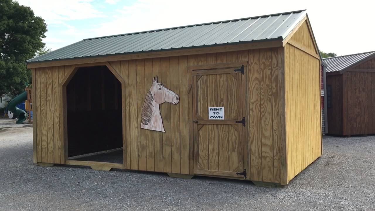 Run in Shed - Lot of Faith Outdoor Structures - YouTube