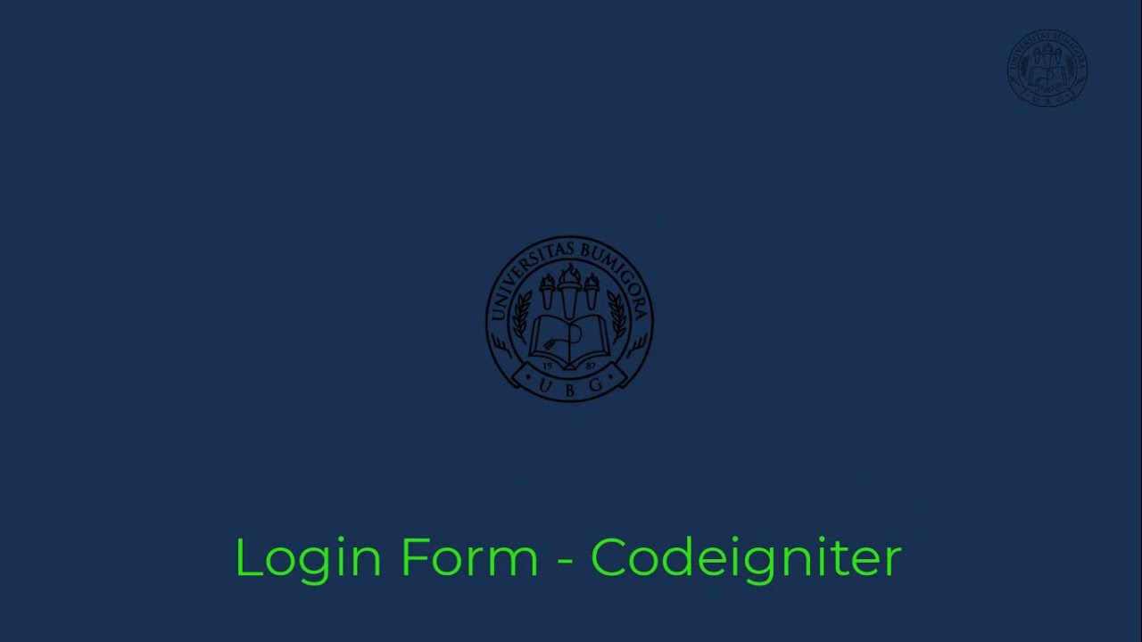 Login Form Menggunakan Framework Codeigniter - YouTube