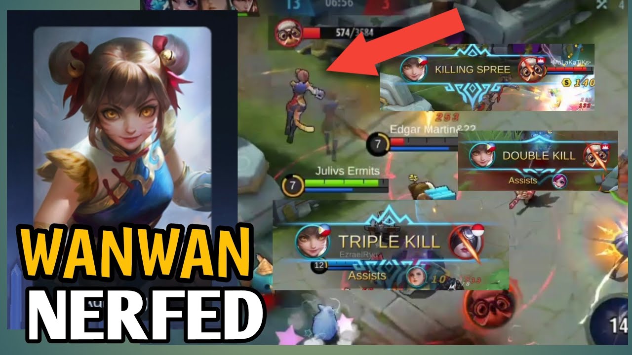 WANWAN SKILL ADJUSTMENT GAMEPLAY | ADVANCE SERVER MOBILE LEGENDS - YouTube