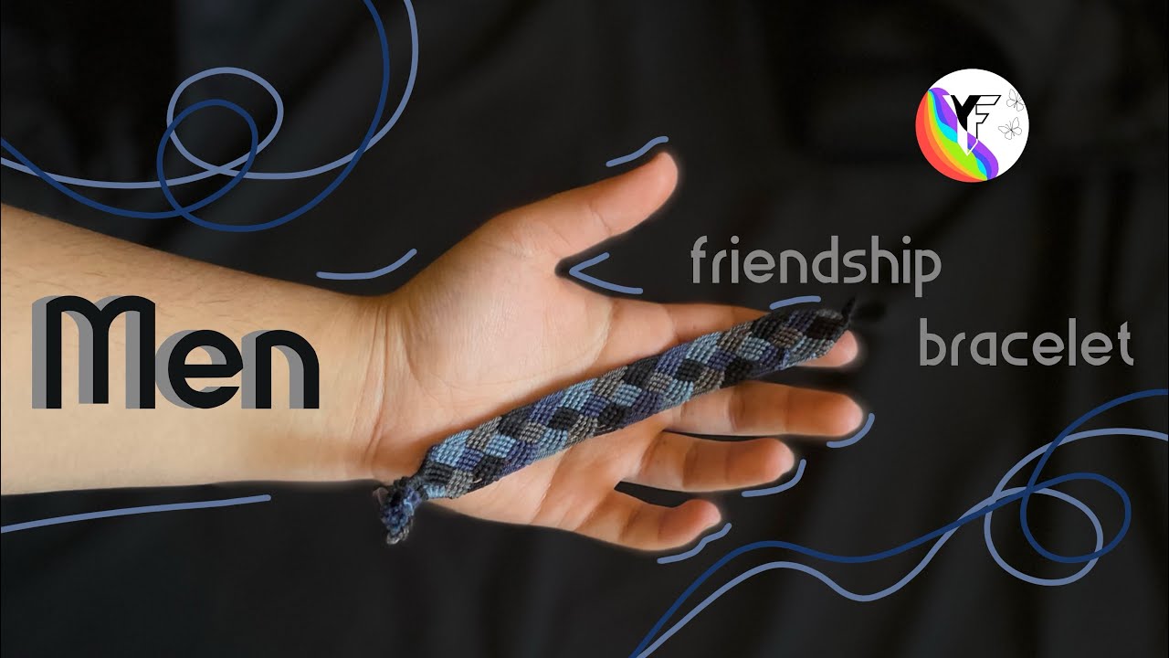friendship bracelet for men🖤💎 stylish and wide！！ - YouTube