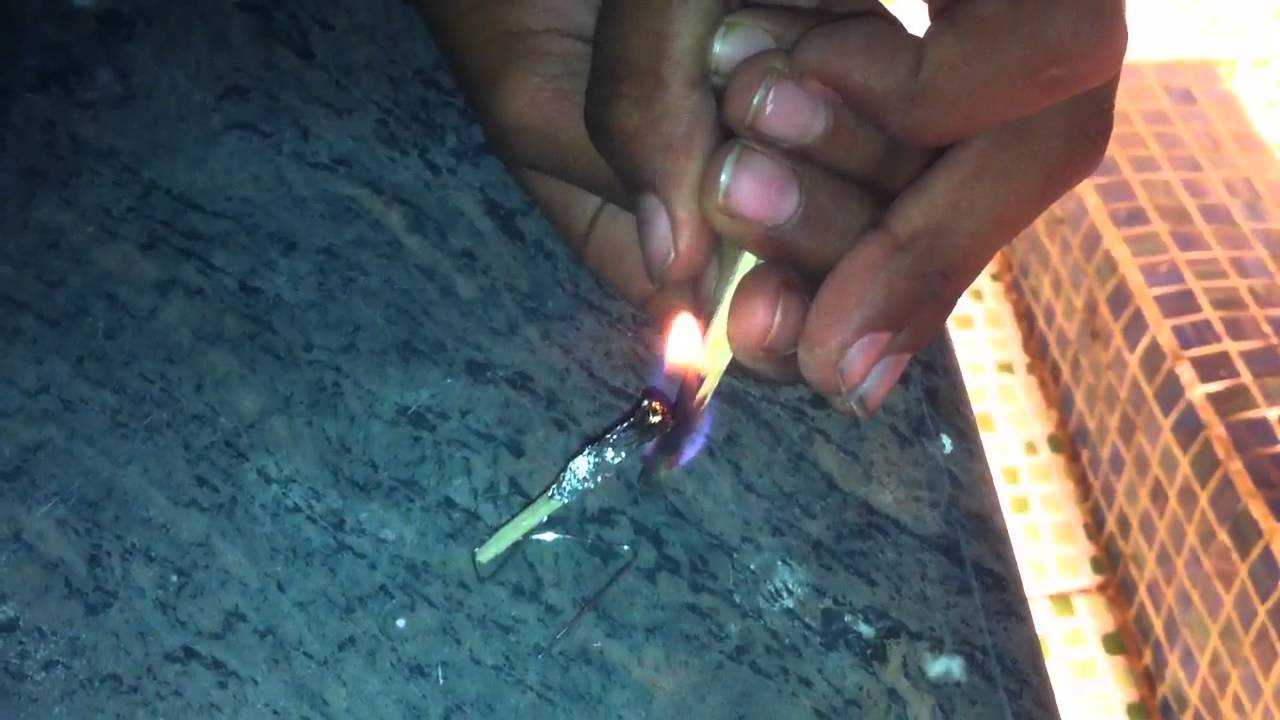 Matchstick pin trick. - YouTube