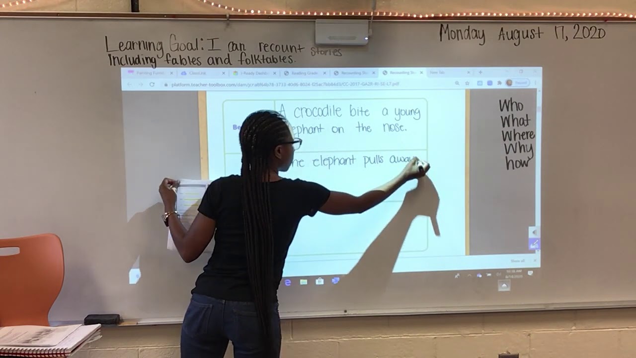 Week 1 virtual learning reading lesson August 17-21 - YouTube