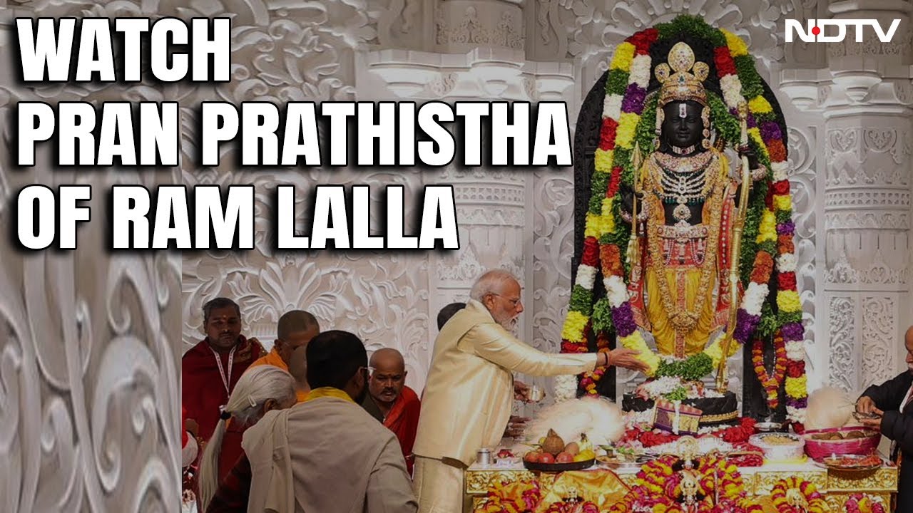Ayodhya Ram Mandir | Entire 84-Second 'Pran Pratistha' Ritual Of Ram ...
