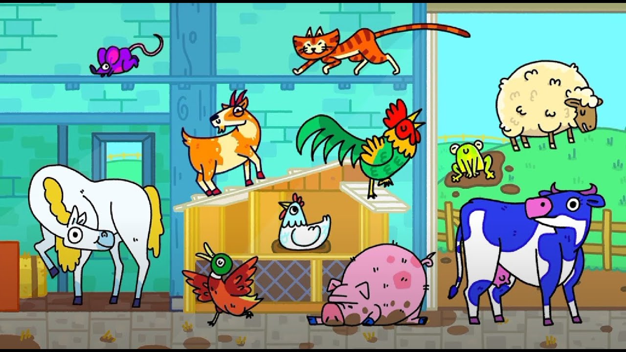 Baboo gamer farm animals jungle monkeys - YouTube