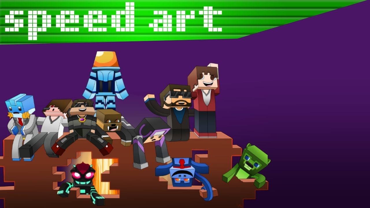 Team Crafted speed art - YouTube