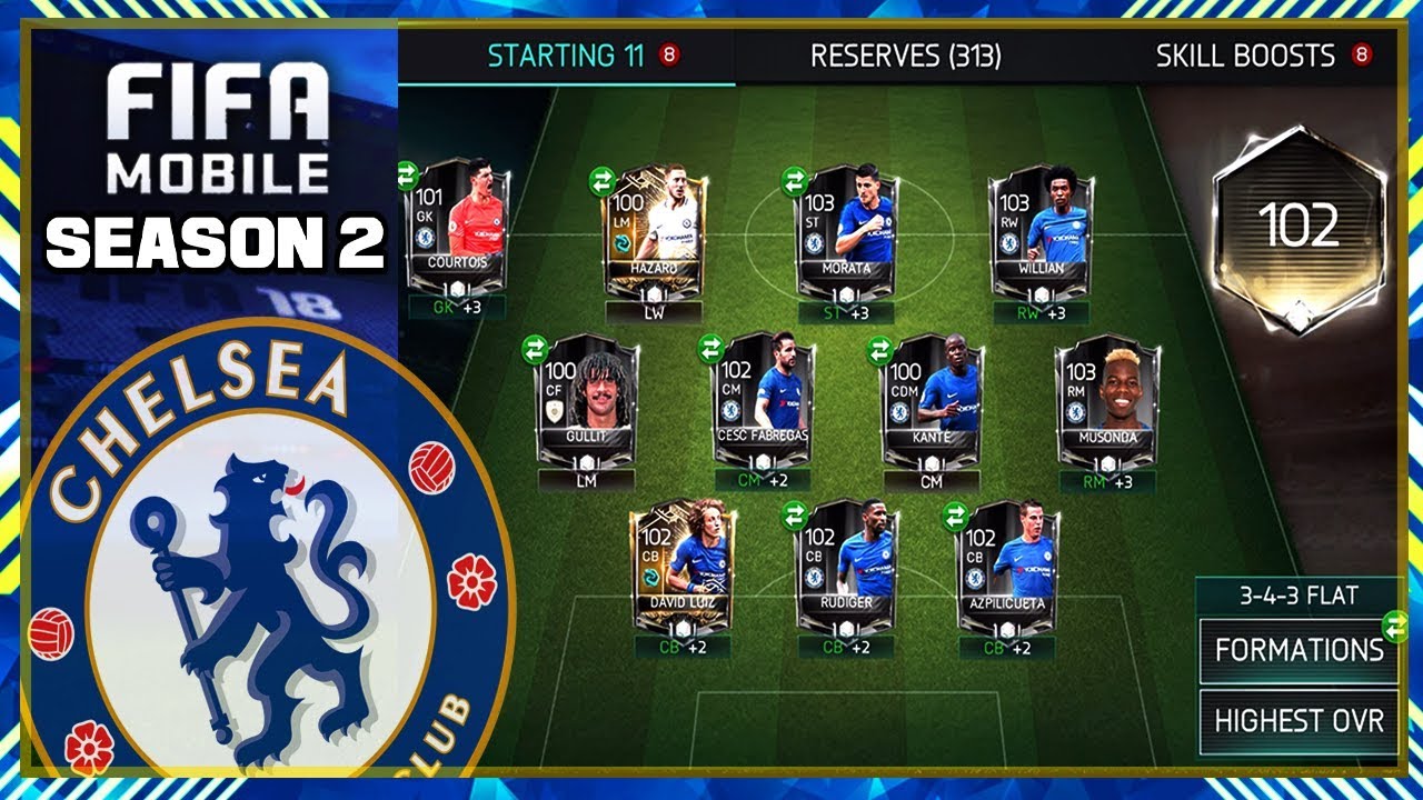 FIFA MOBILE 18 S2 INSANE 102 OVR RATED SQUAD BUILDER!! FULL PLATINUM ...
