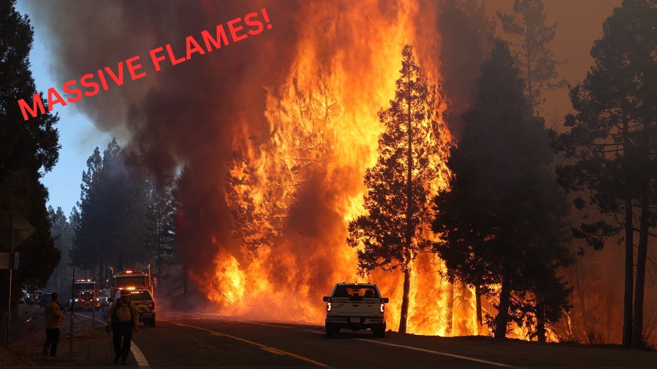 Park Fire - Extreme Wildfire Behavior Compilation - YouTube