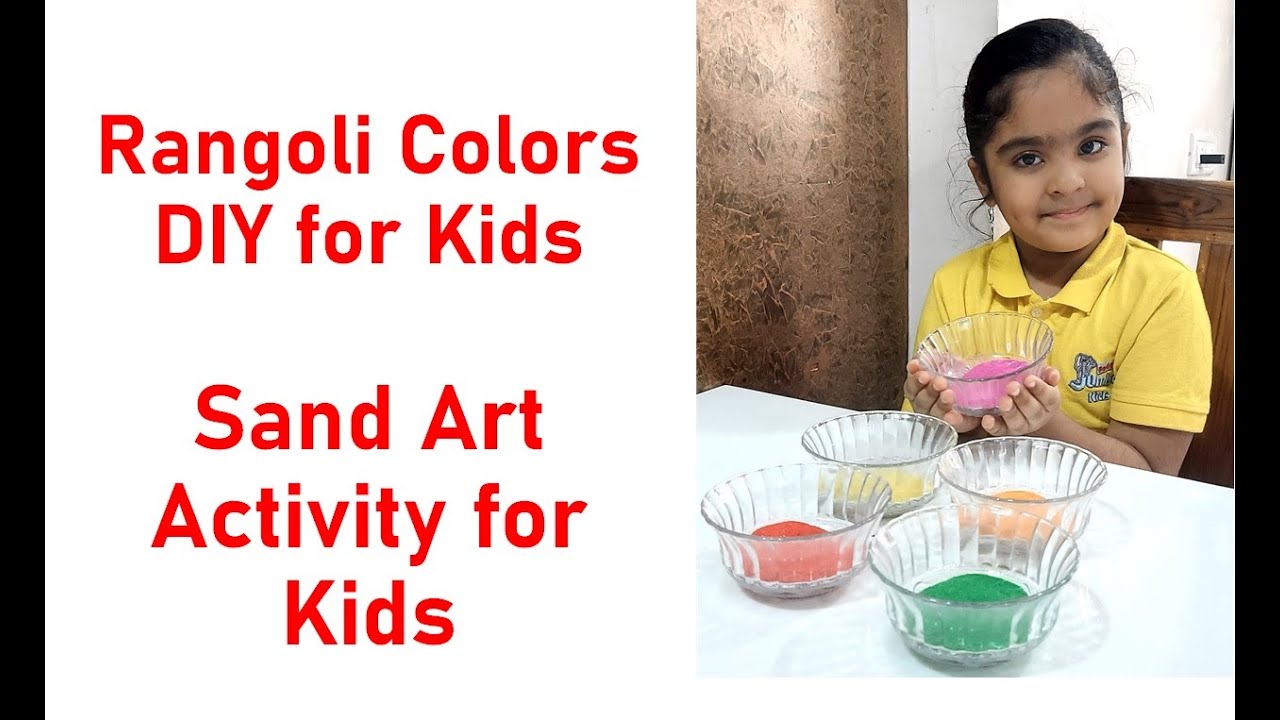 How to use Rangoli Colors to do Kids Activity / Summer Sand Art ...