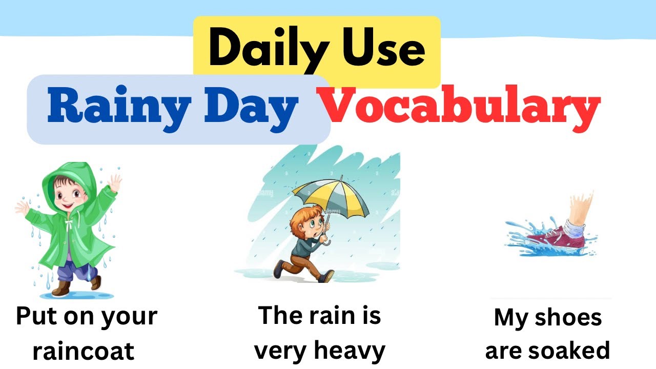 English Sentences | Rainy Day Vocabulary | English Speaking | English ...