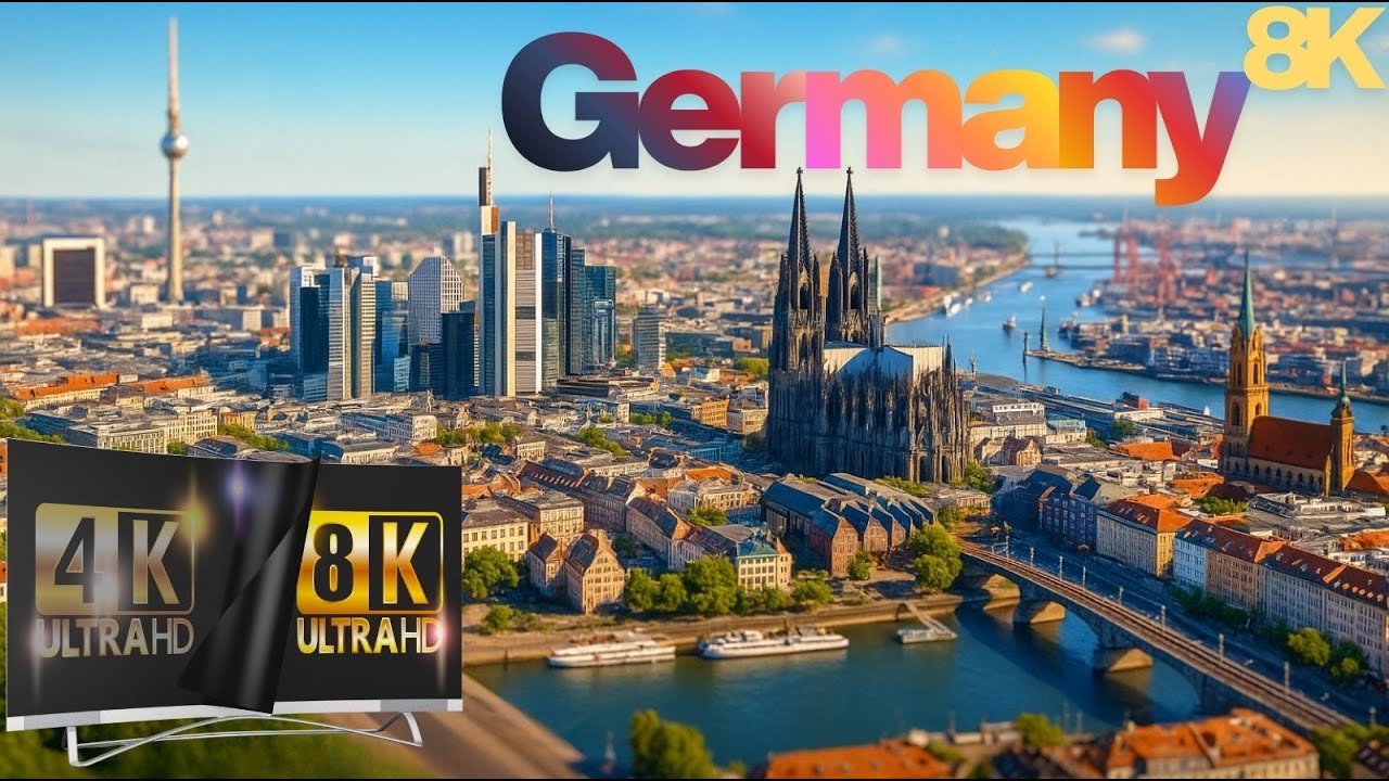 8K Tilt-Shift Aerial Journey Across Germany | Perfect 8K TV Demo ...